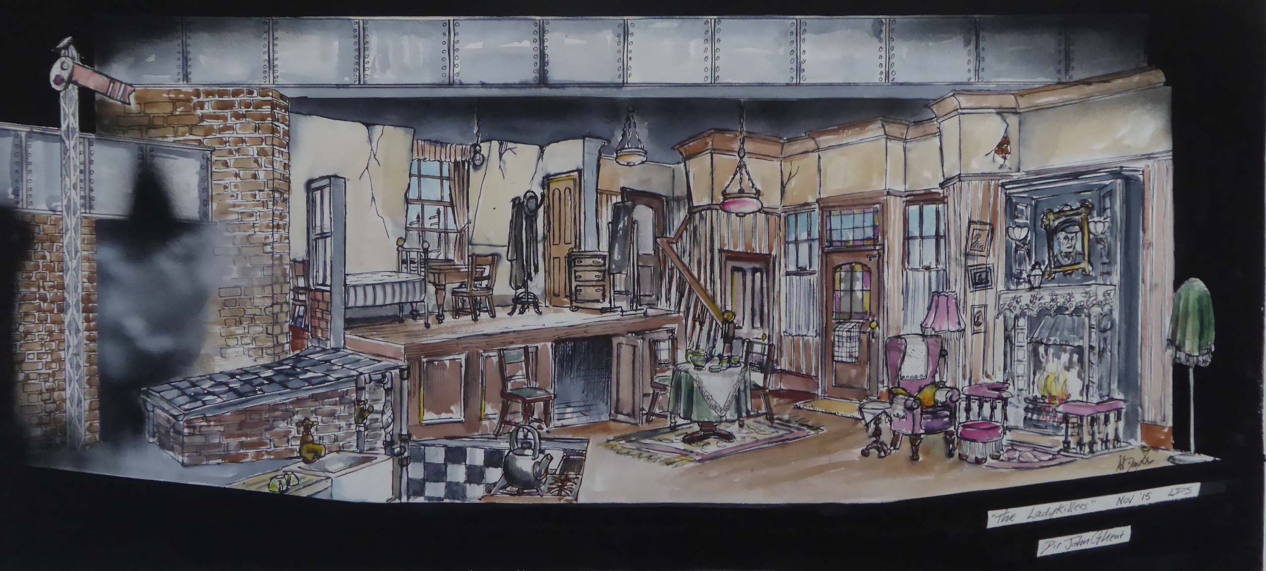 Ladykillers set perspective – Alec Delapre